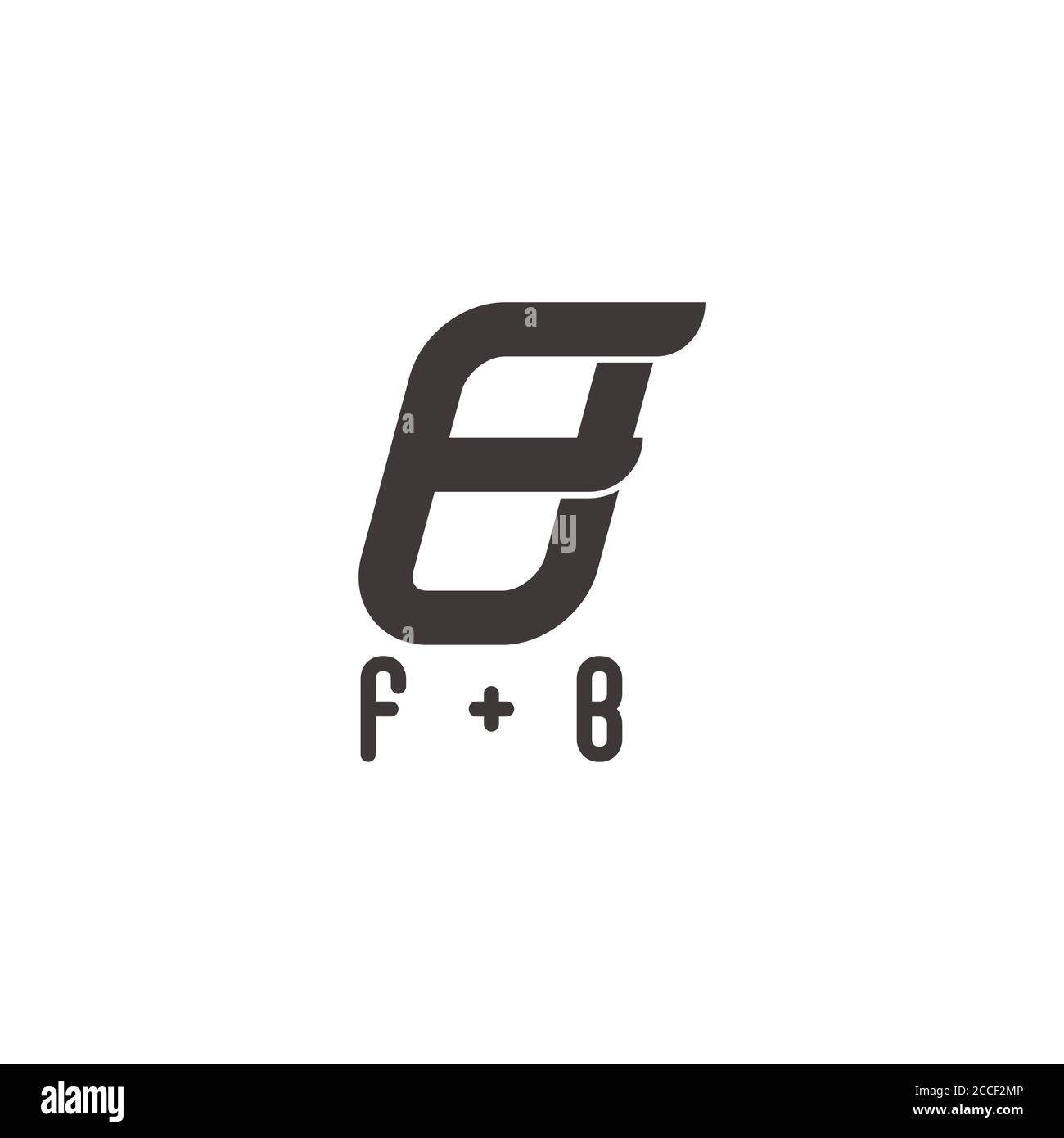 abstract letter fb simple geometric line logo vector Stock Vector Image ...