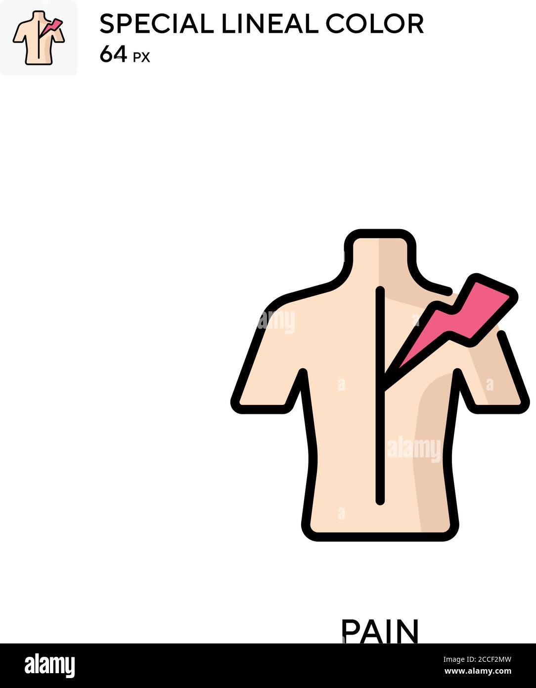 Pain Special lineal color icon. Illustration symbol design template for ...