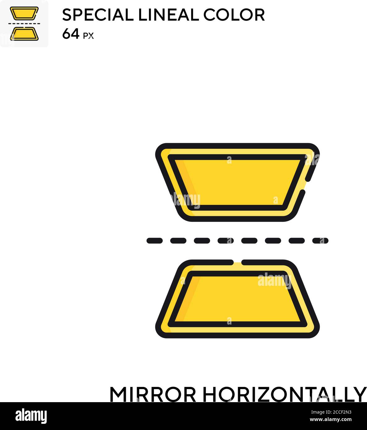 Mirror horizontally Special lineal color icon. Illustration symbol design template for web ...