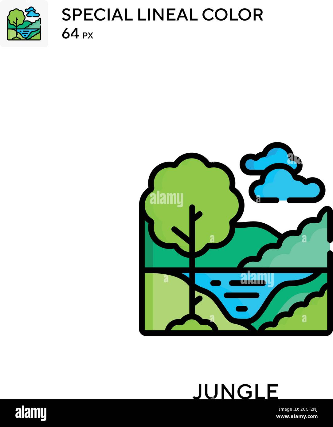 Jungle Special lineal color icon. Illustration symbol design template ...