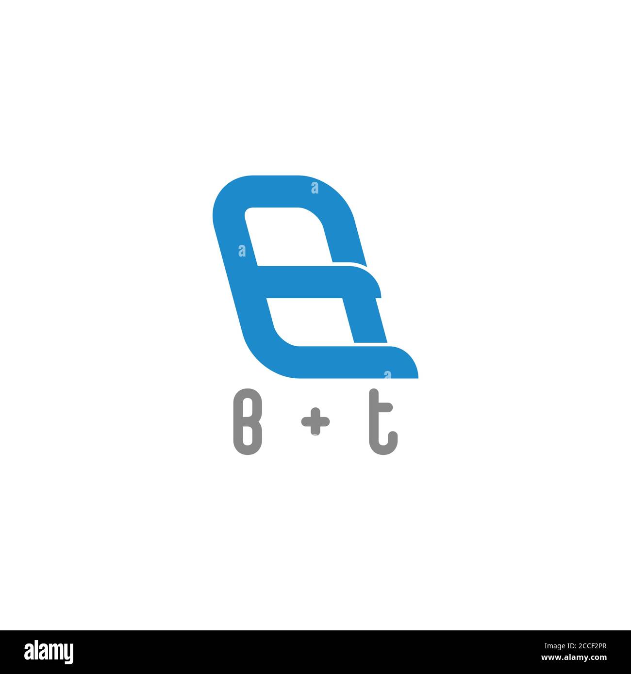 abstract letter bt simple geometric design logo vector Stock Vector ...