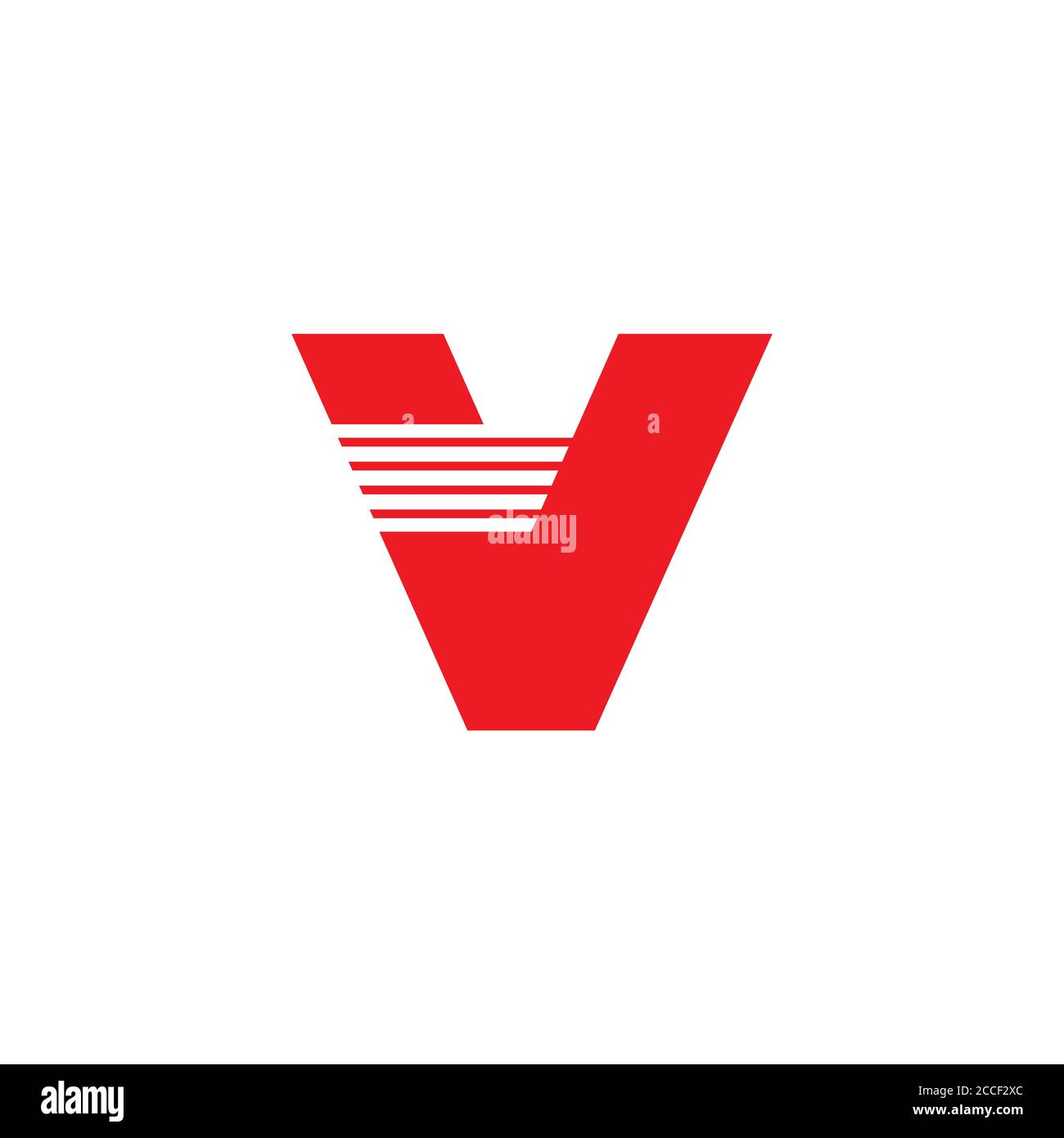 letter v stripes motion geometric logo vector Stock Vector Image & Art ...