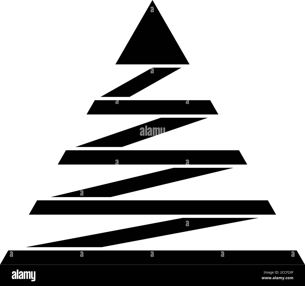 triangle ribbon 3d flat arrow up logo vector Stock Vector Image & Art ...