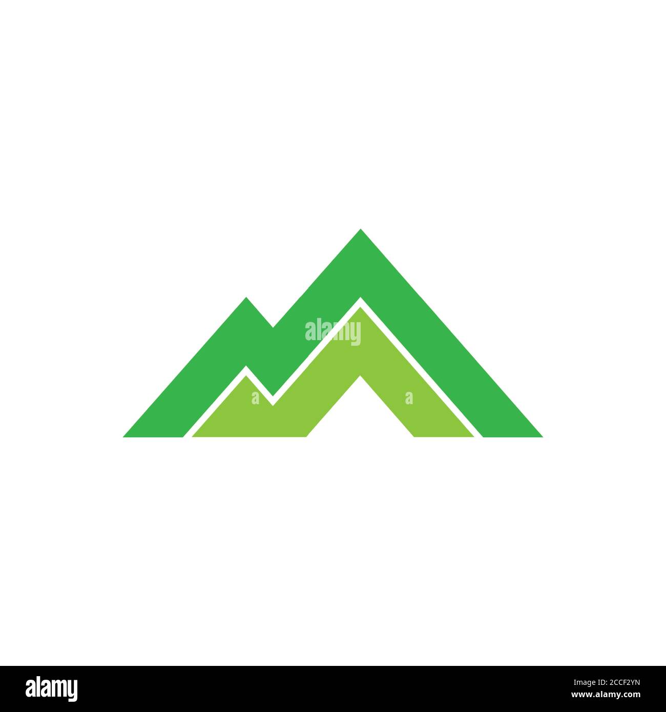 green mountain geometric line symbol vector Stock Vector Image & Art ...