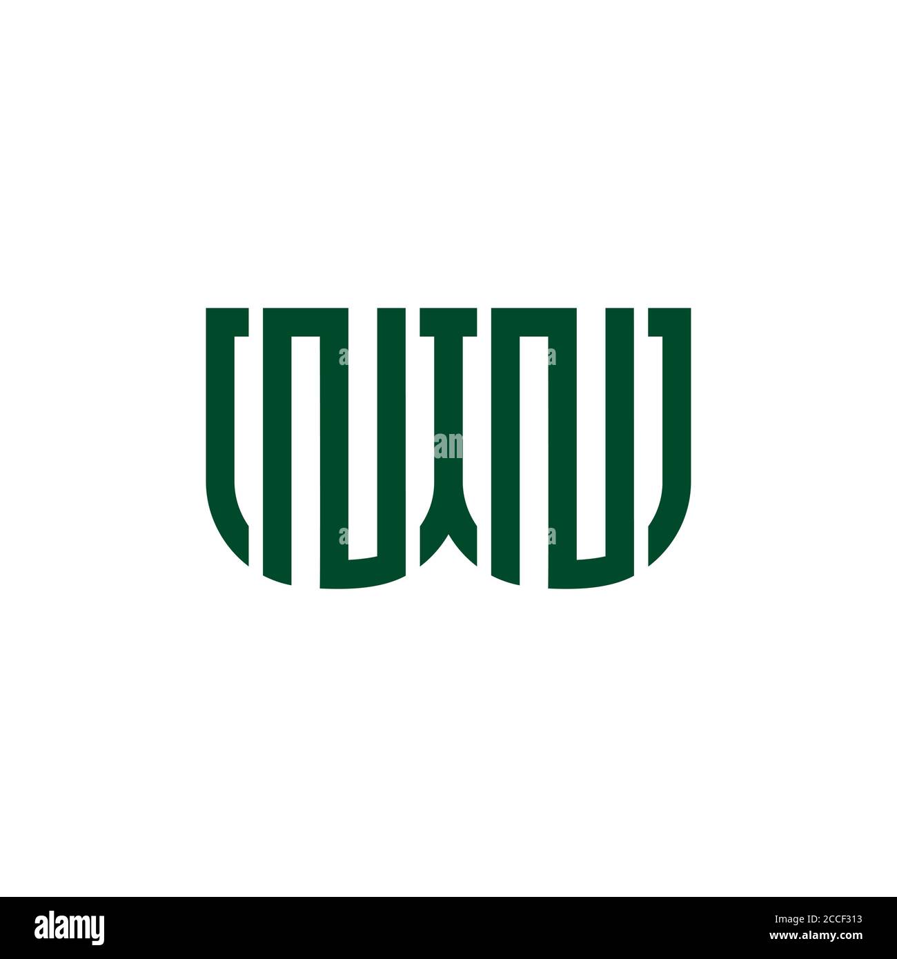 letter wn stripes geometric line logo vector Stock Vector Image & Art ...