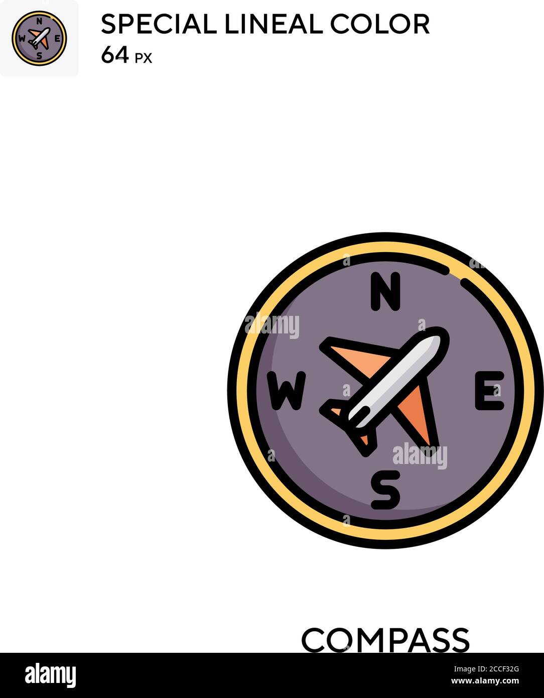 Compass Special lineal color icon. Illustration symbol design template ...