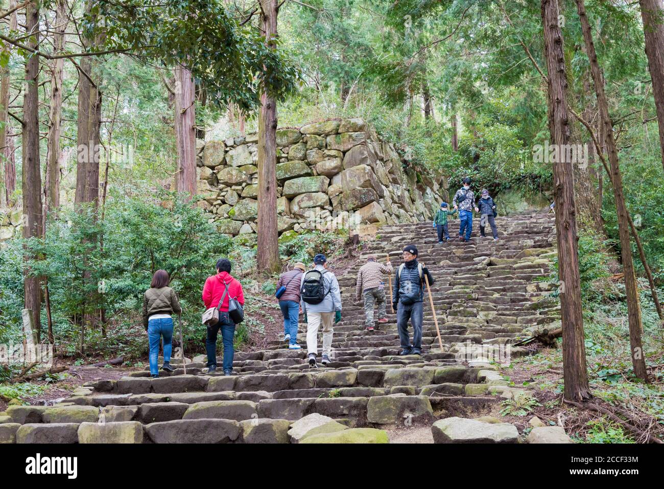 Azuchi Castle Ruins in Omihachiman, Shiga, Japan. Azuchi Castle was one ...