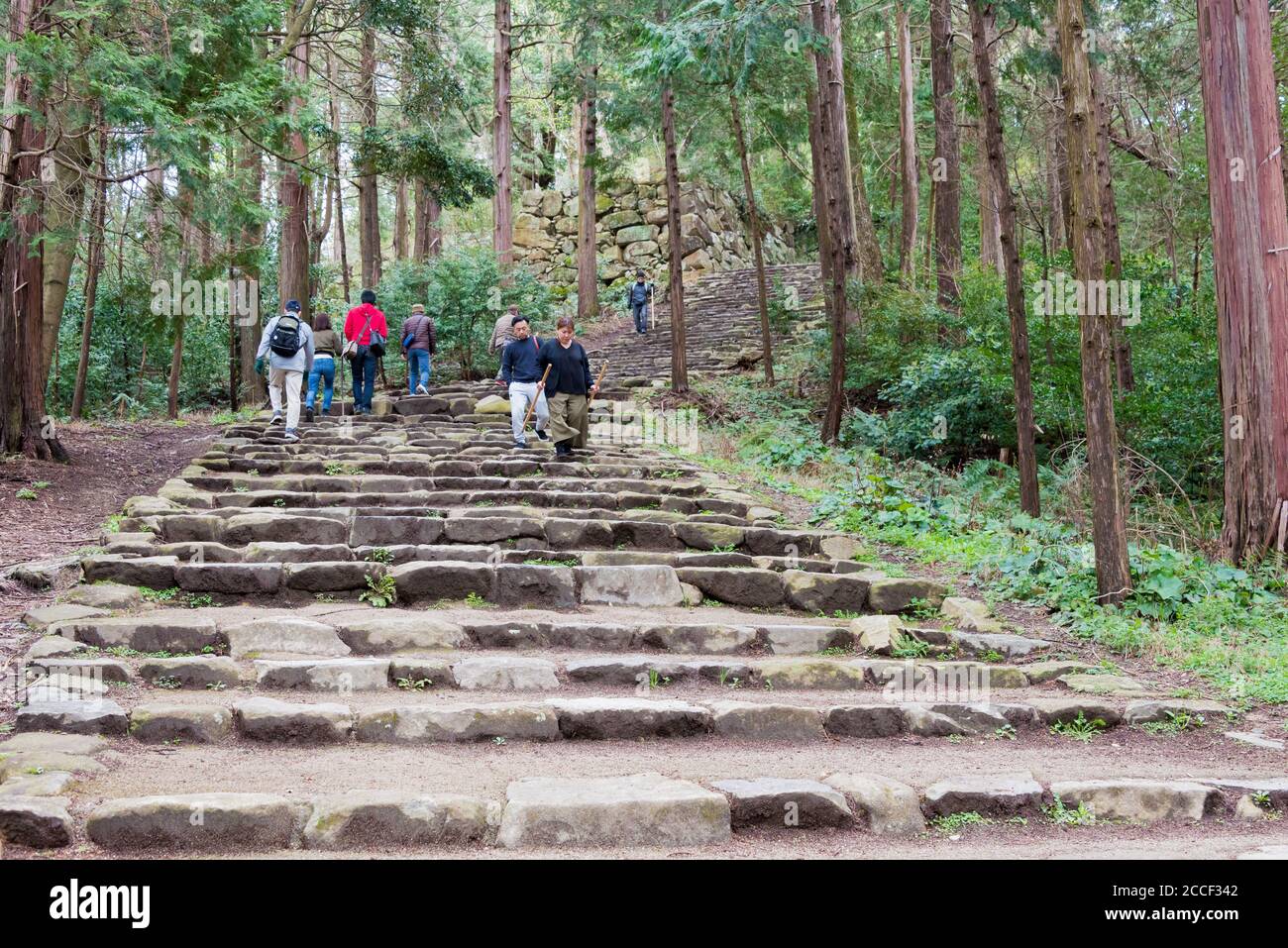 Azuchi Castle Ruins in Omihachiman, Shiga, Japan. Azuchi Castle was one ...