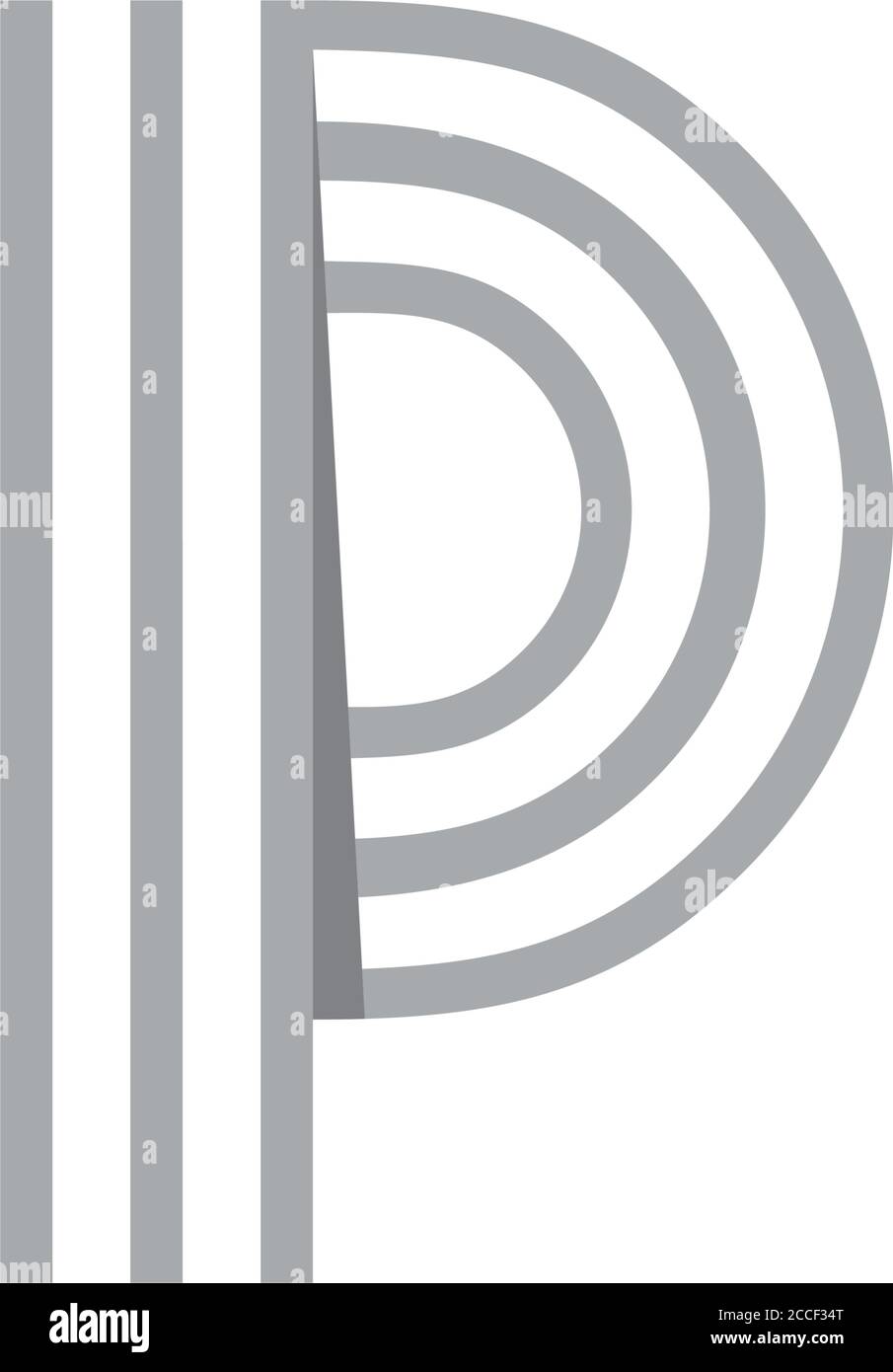 letter p stripes shadow design vector Stock Vector Image & Art - Alamy