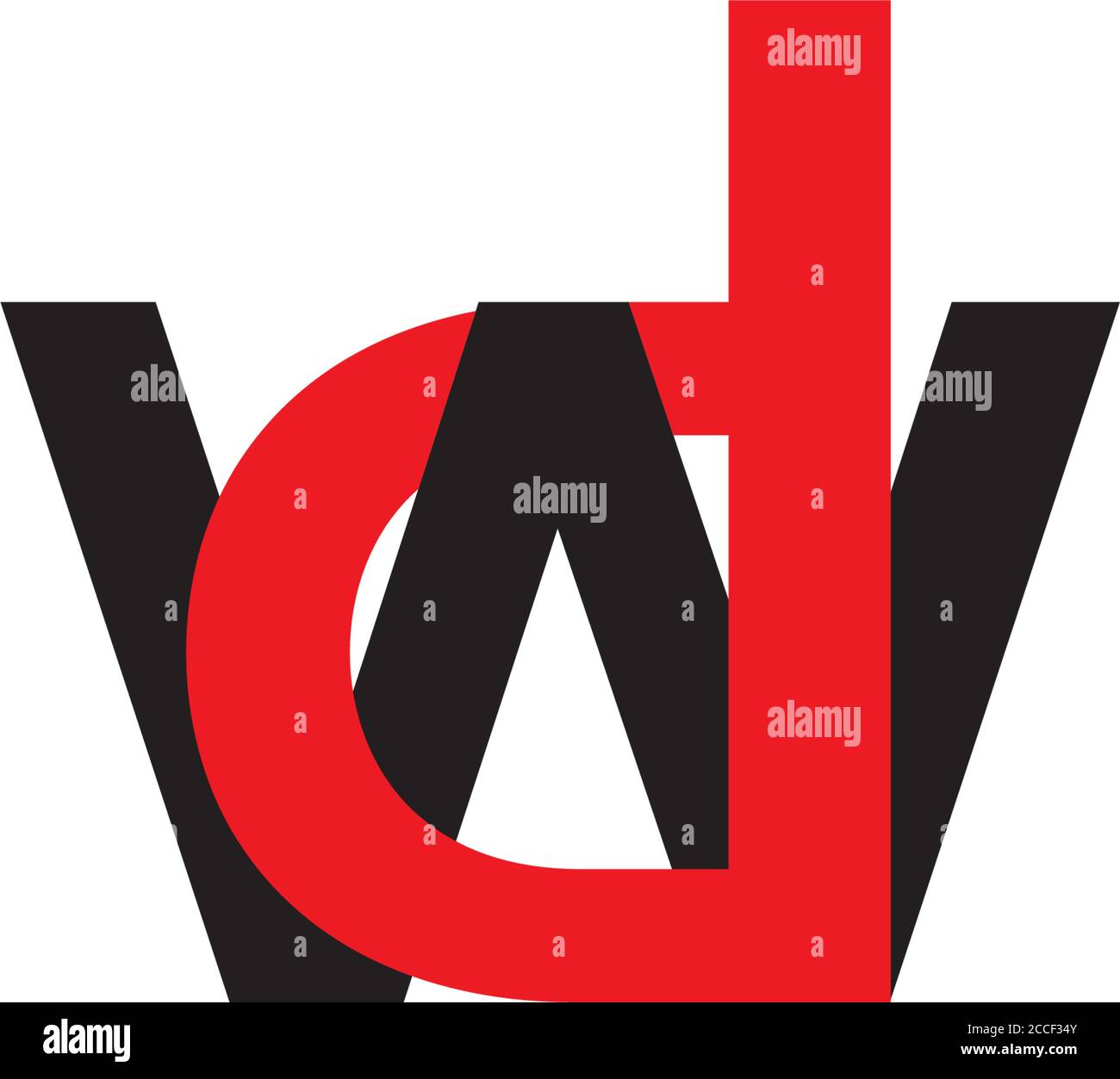 letter dw linked colorful logo vector Stock Vector Image & Art - Alamy