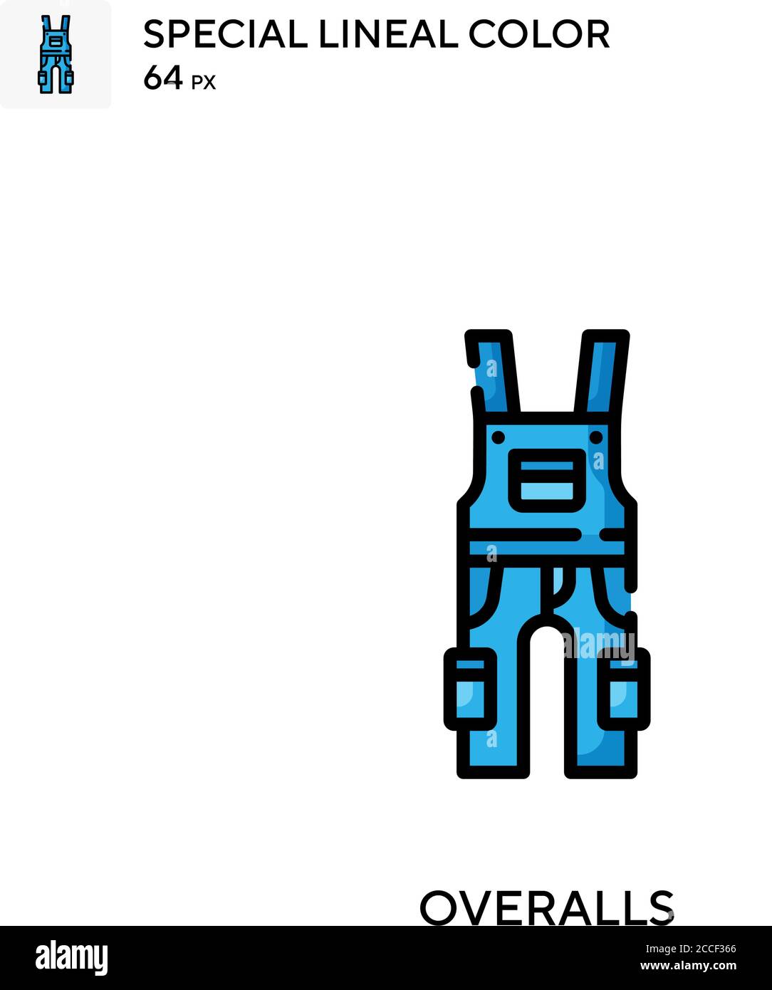Overalls Special lineal color icon. Illustration symbol design template ...