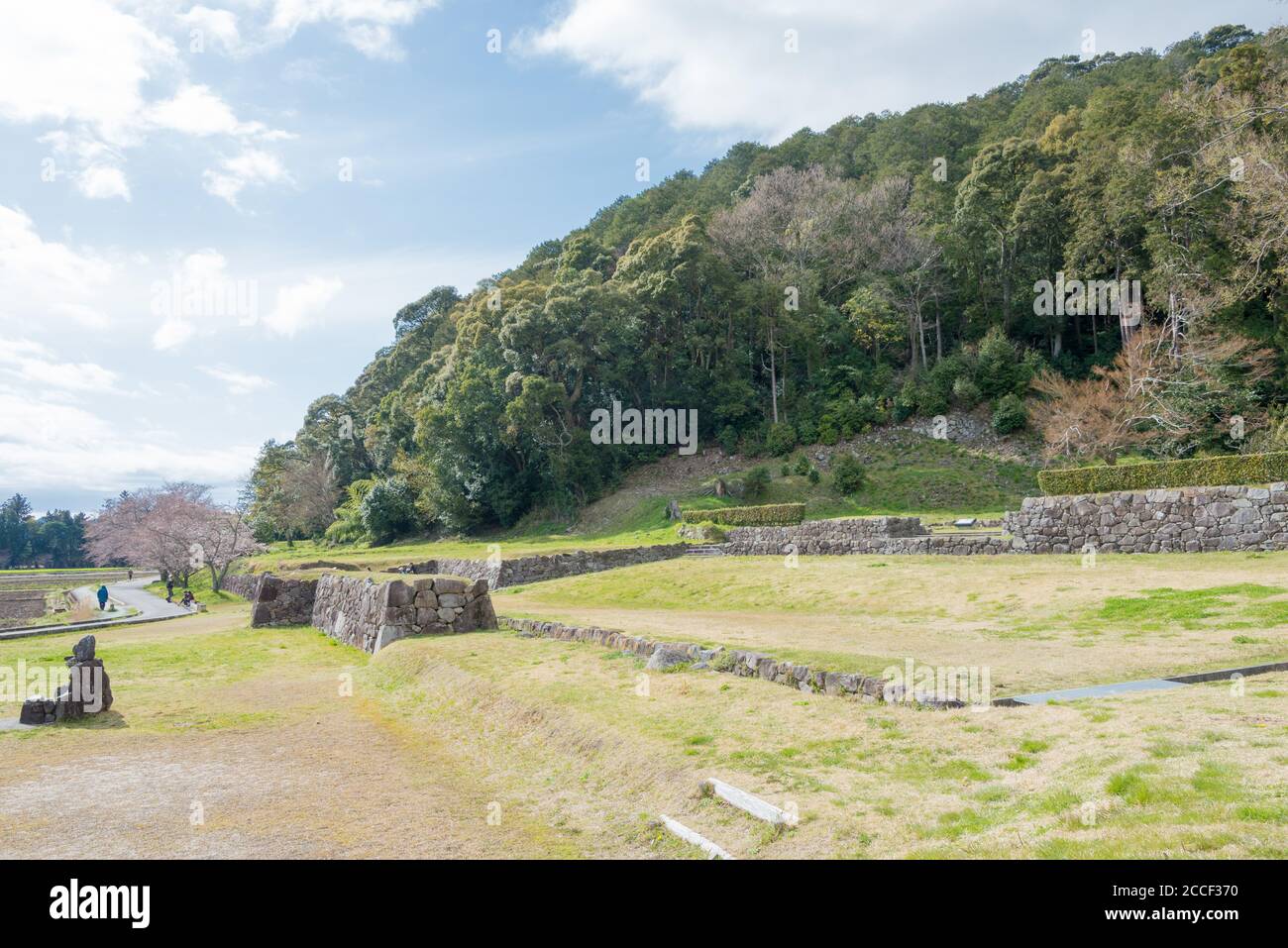 Azuchi Castle Ruins in Omihachiman, Shiga, Japan. Azuchi Castle was one ...