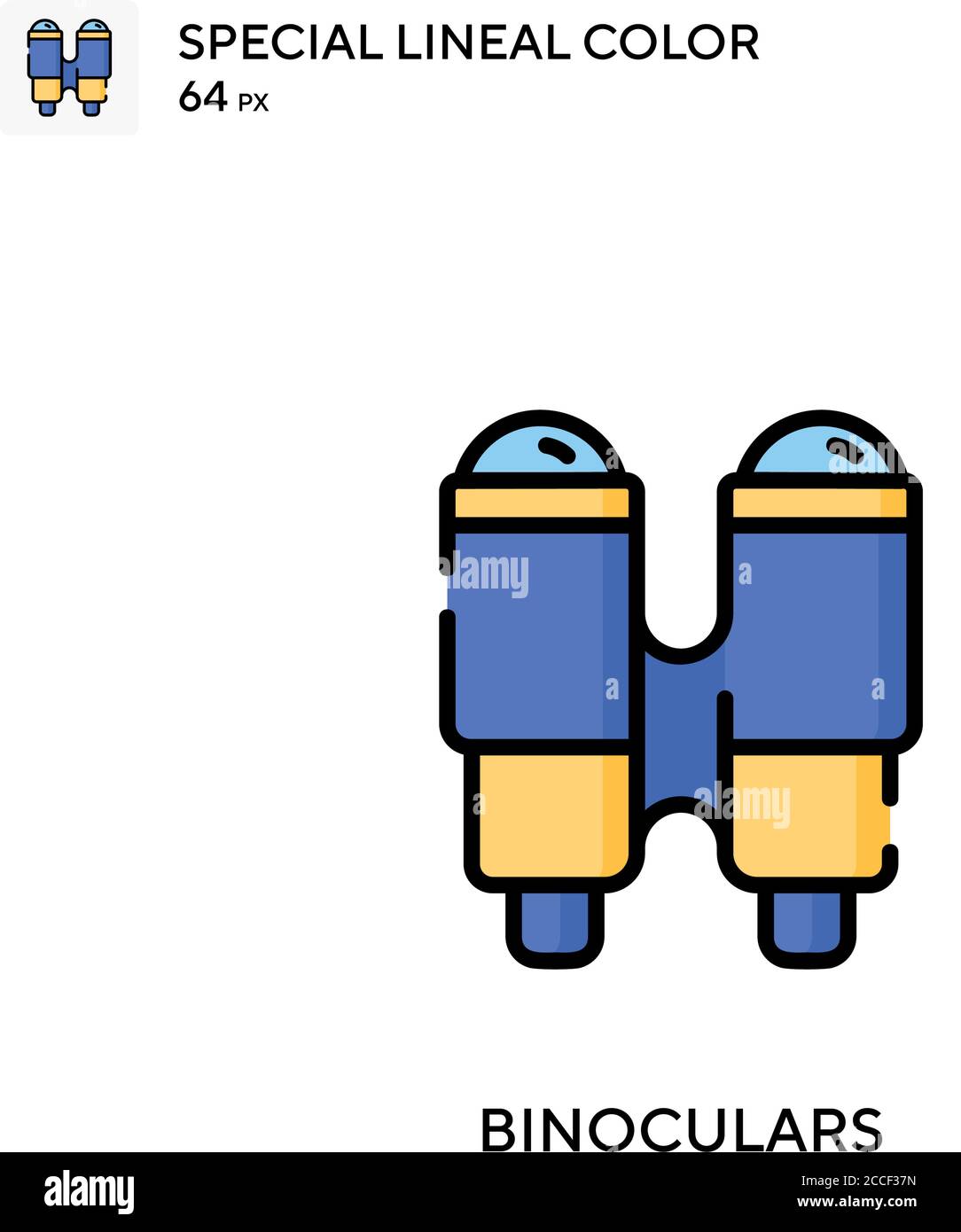 Binoculars Special lineal color icon. Illustration symbol design ...