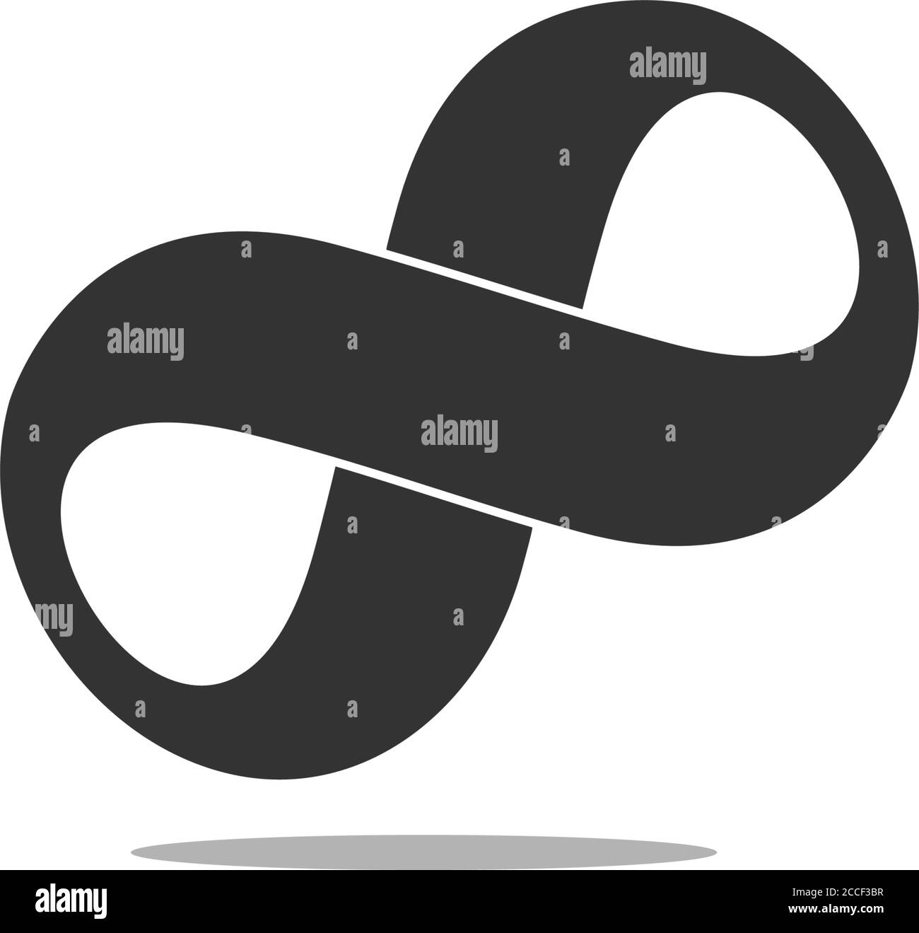 linked infinity ribbon motion curves design symbol logo vector Stock ...