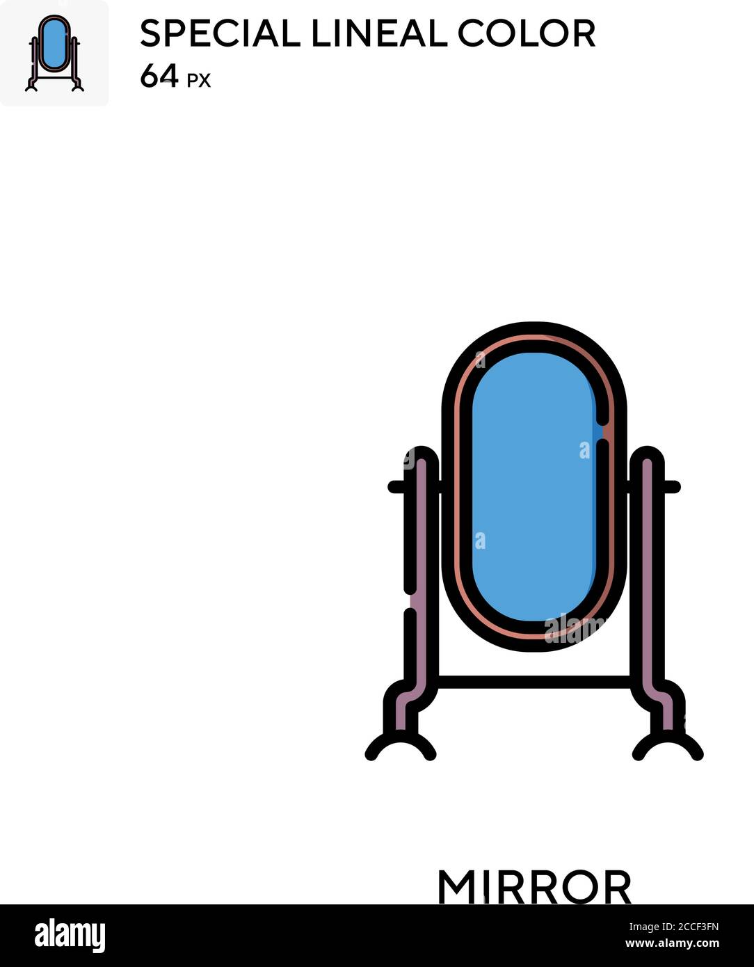 Mirror Special lineal color icon. Illustration symbol design template ...