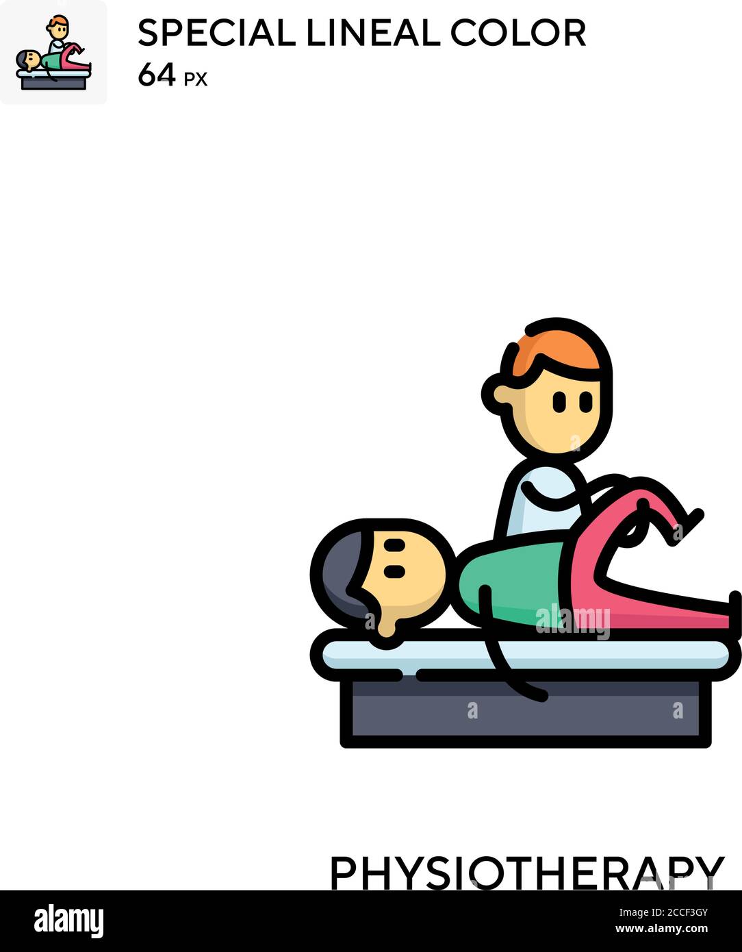 Physiotherapy Special lineal color icon. Illustration symbol design template for web mobile UI ...