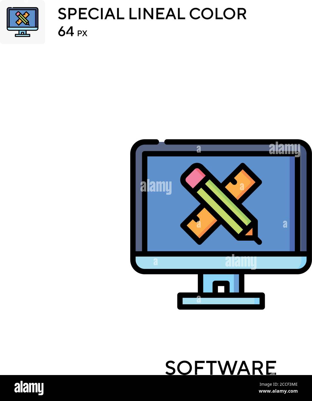 Software Special lineal color icon. Illustration symbol design template ...