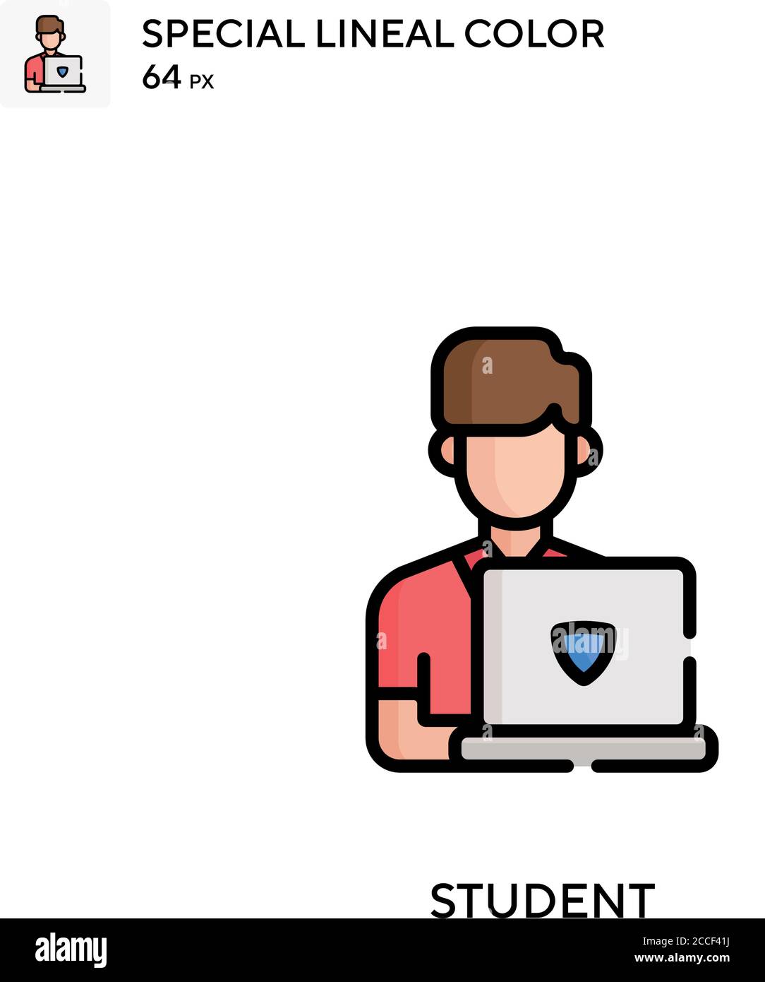 Student Special lineal color icon. Illustration symbol design template ...