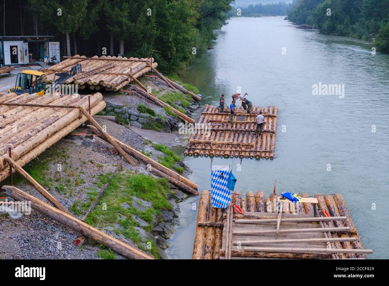 Timber rafts on the isar at bavaria hi-res stock photography and images ...