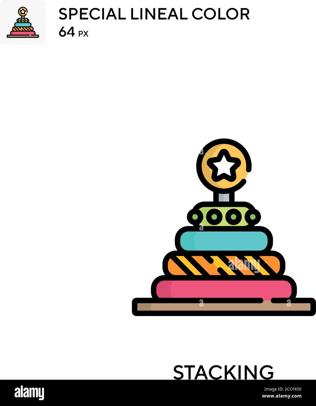 Stacking Special lineal color icon. Illustration symbol design template ...