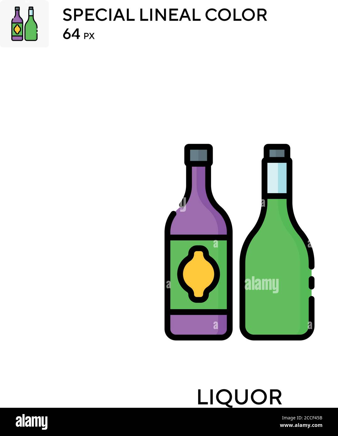 Liquor Special lineal color icon. Illustration symbol design template ...