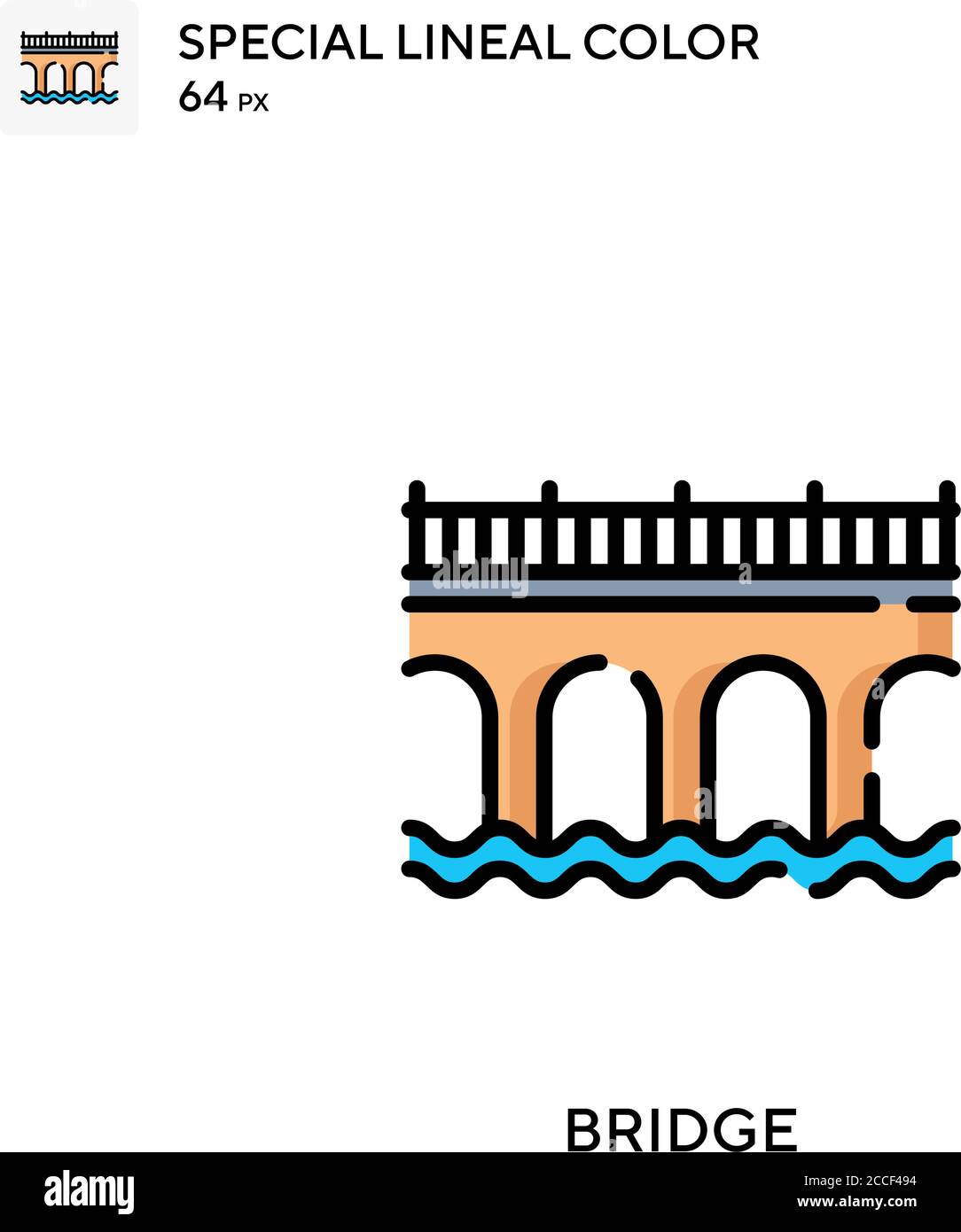 Bridge Special lineal color icon. Illustration symbol design template ...