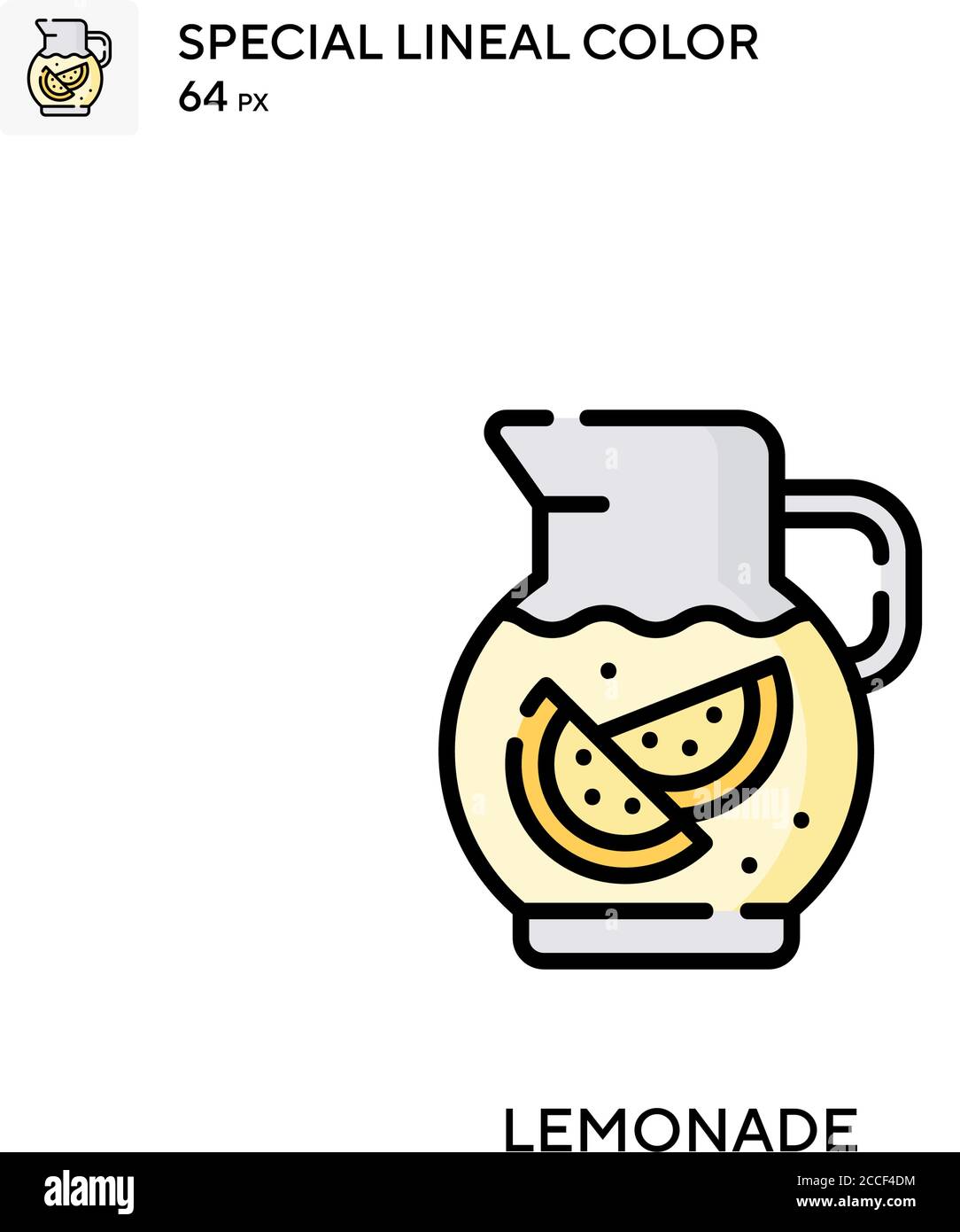 Lemonade Special lineal color icon. Illustration symbol design template ...