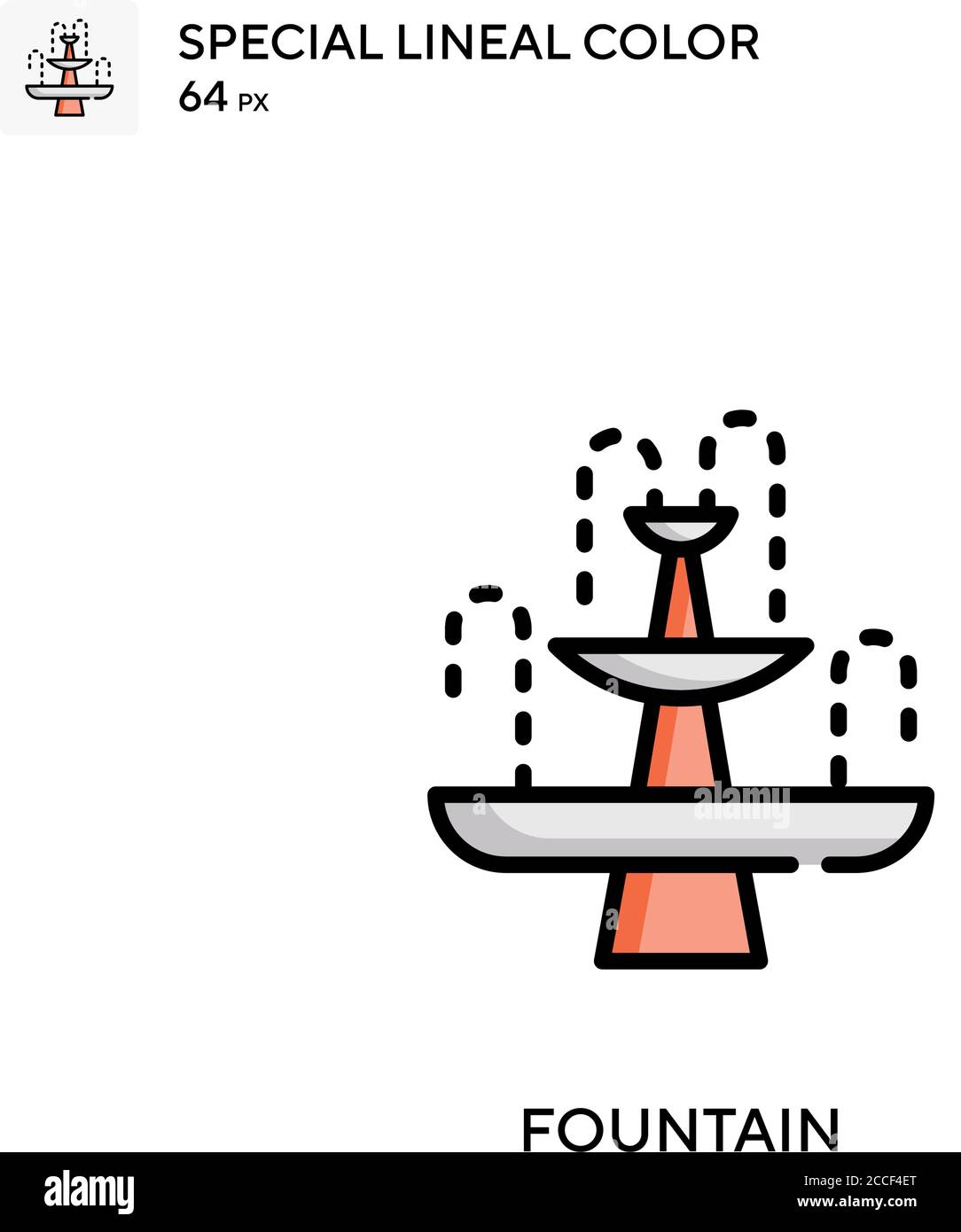 Fountain Special lineal color icon. Illustration symbol design template for web mobile UI ...