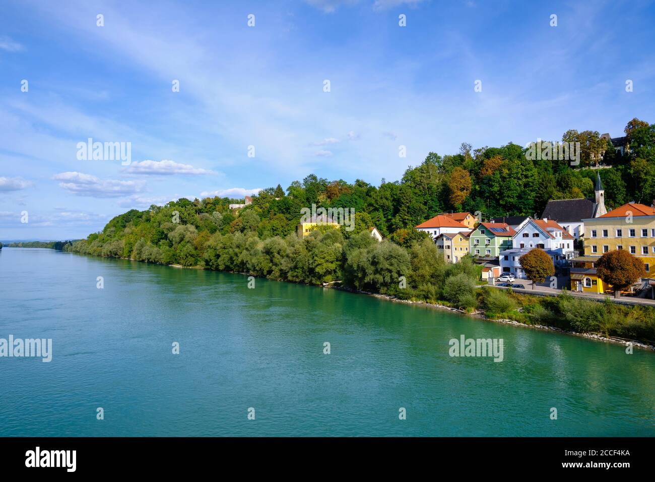 Inn, Obernberg am Inn, Innviertel, Upper Austria, Austria Stock Photo ...