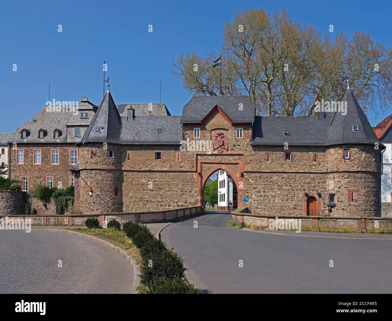Castle, portal, bridge, moat, Friedberg, Hesse, Germany Stock Photo - Alamy