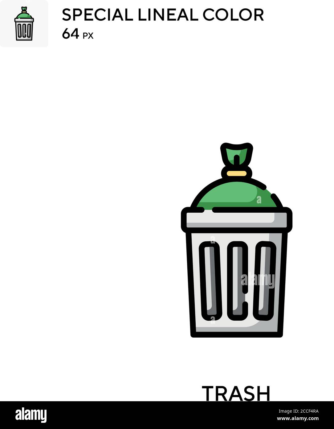 Trash Special lineal color icon. Illustration symbol design template ...