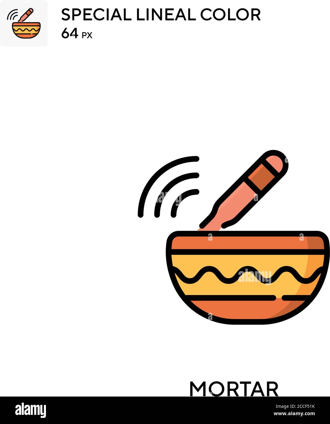 Mortar Special lineal color icon. Illustration symbol design template ...