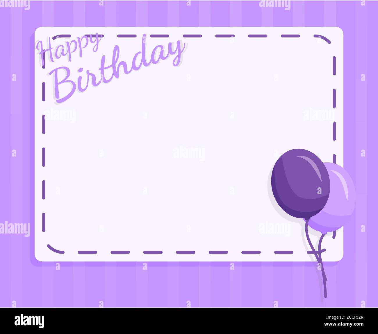 design template backdrop greeting happy birthday in purple Stock Vector ...
