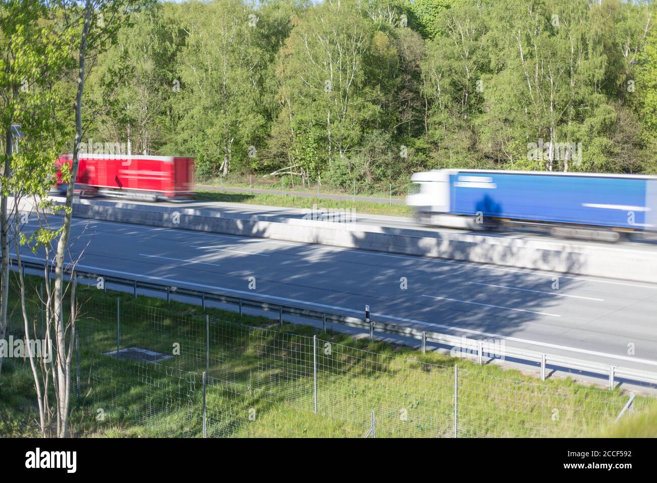Truck on the highway, Germany Stock Photo - Alamy