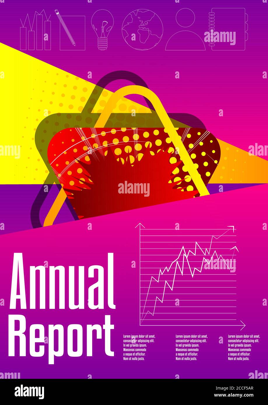 Comic book style annual report, abstract business flyer template design ...