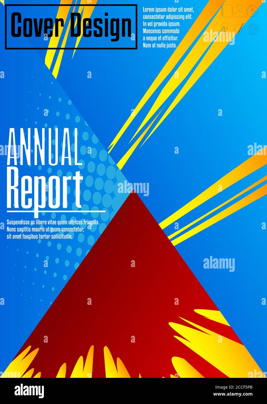 Comic book style annual report, abstract business flyer template design ...