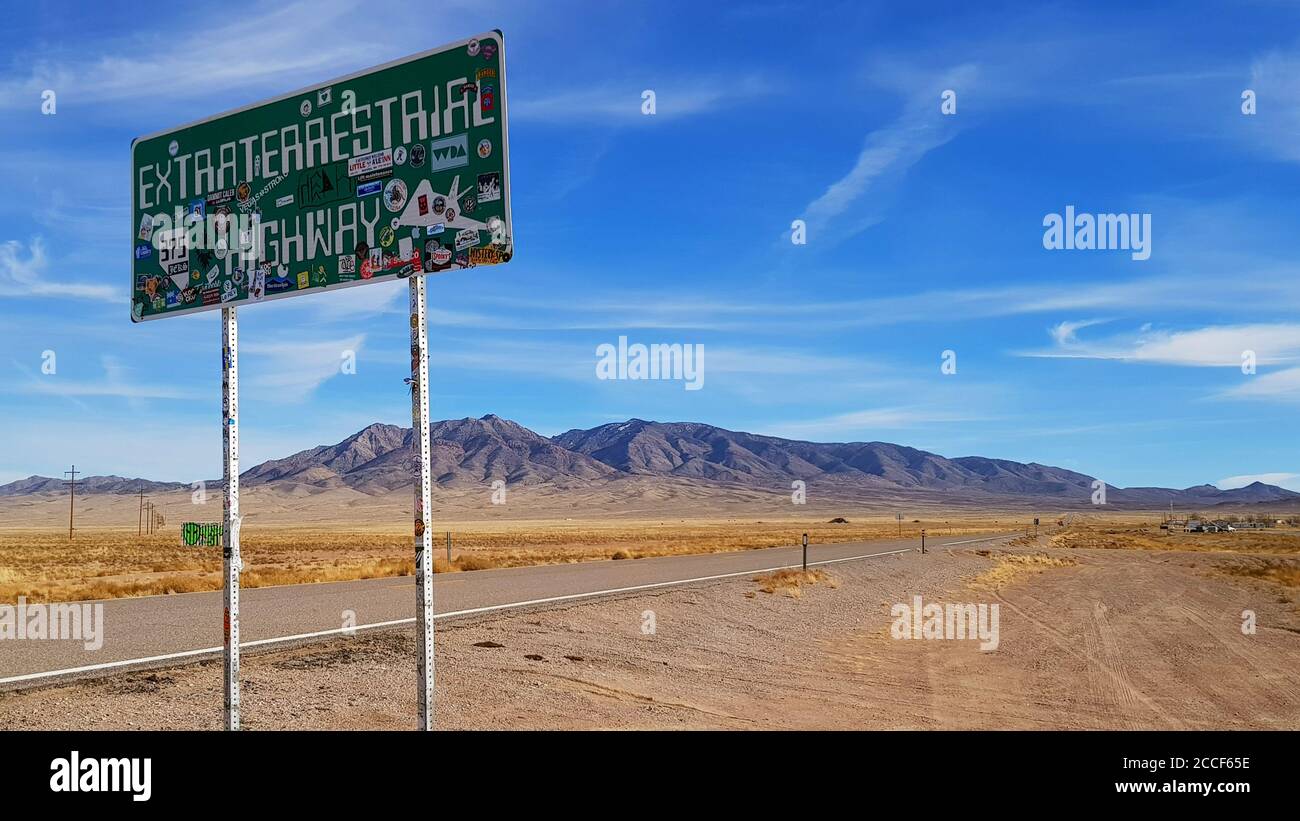 Extraterrestrial highway sign hi-res stock photography and images - Alamy