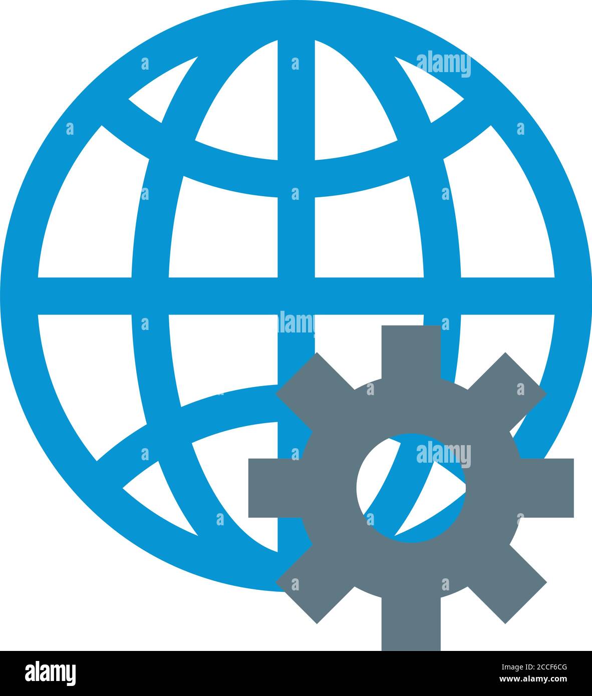 sphere browser with gear flat style icon vector illustration design ...