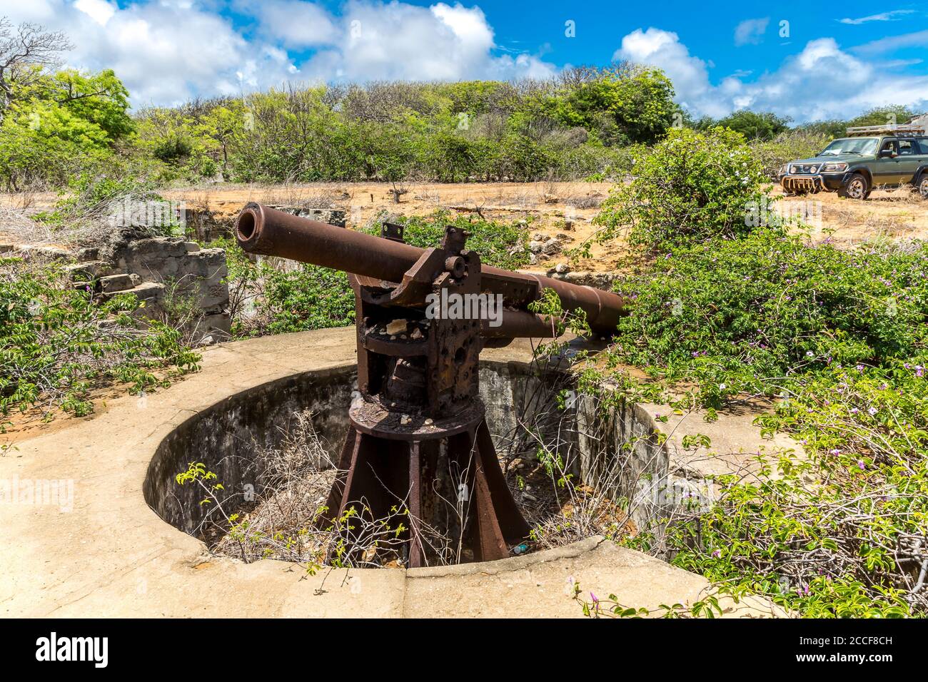 Old rusty colonial cannon, Oronjia National Park, Antsiranana, Diego ...