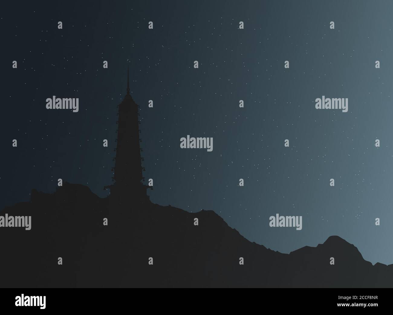 China at night Stock Vector Images - Alamy