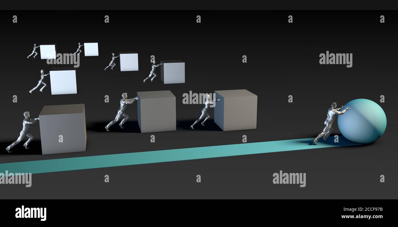 Management Solution Abstract as a Business Concept Art Stock Photo - Alamy