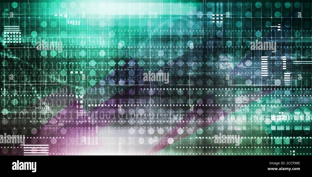 Electronic Engineering with Glowing Circuits As Art Stock Photo - Alamy