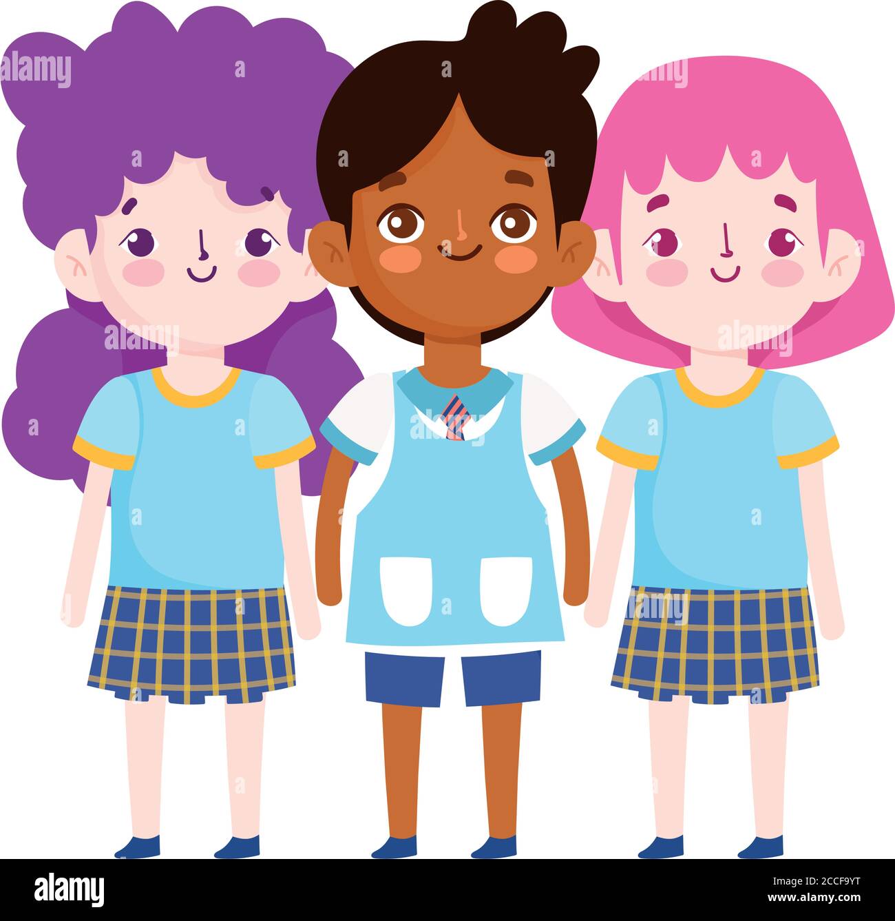 back to school, students cartoon characters elementary education ...