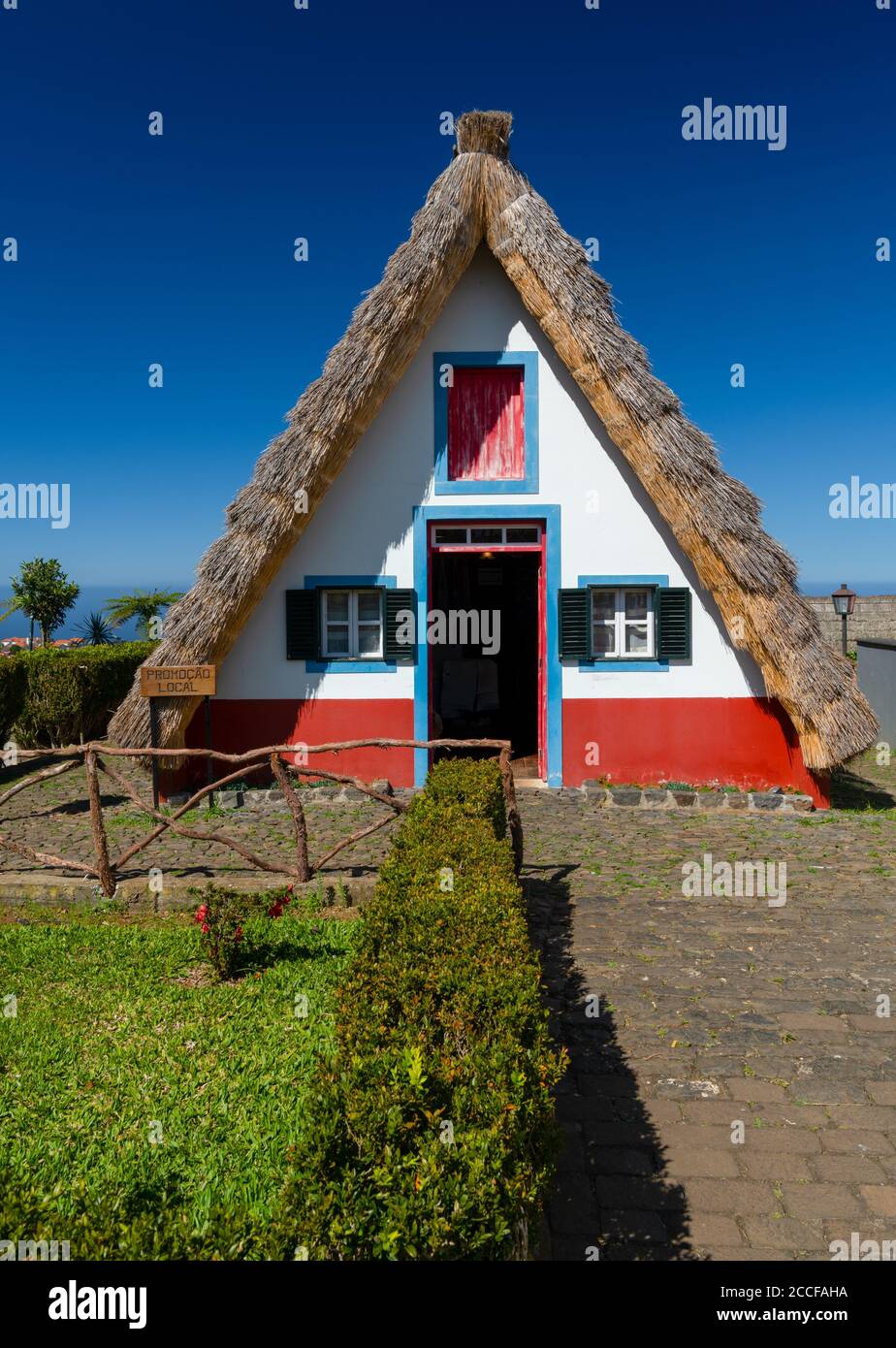 typical Santana cottages in the municipality of Santana, Madeira ...