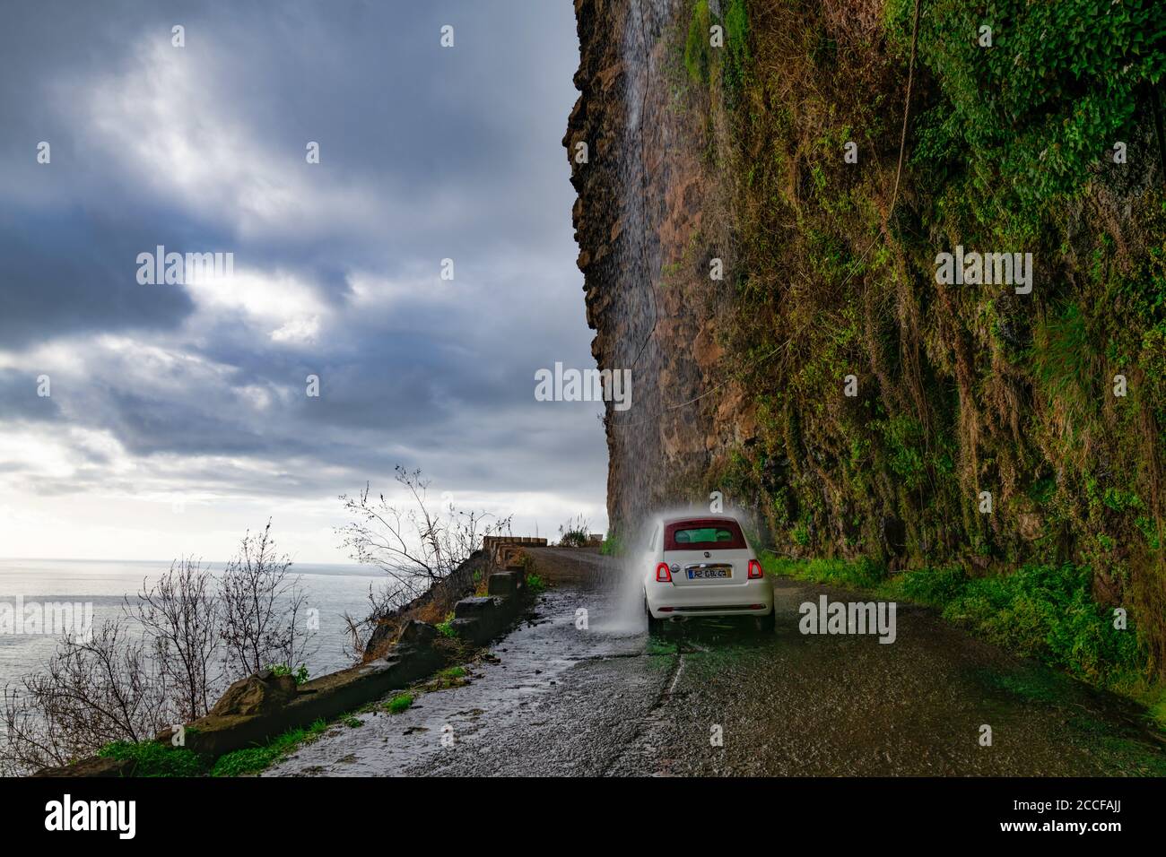 natural waterfall, Anjos, Ponta do Sol, Madeira, Portugal Stock Photo ...