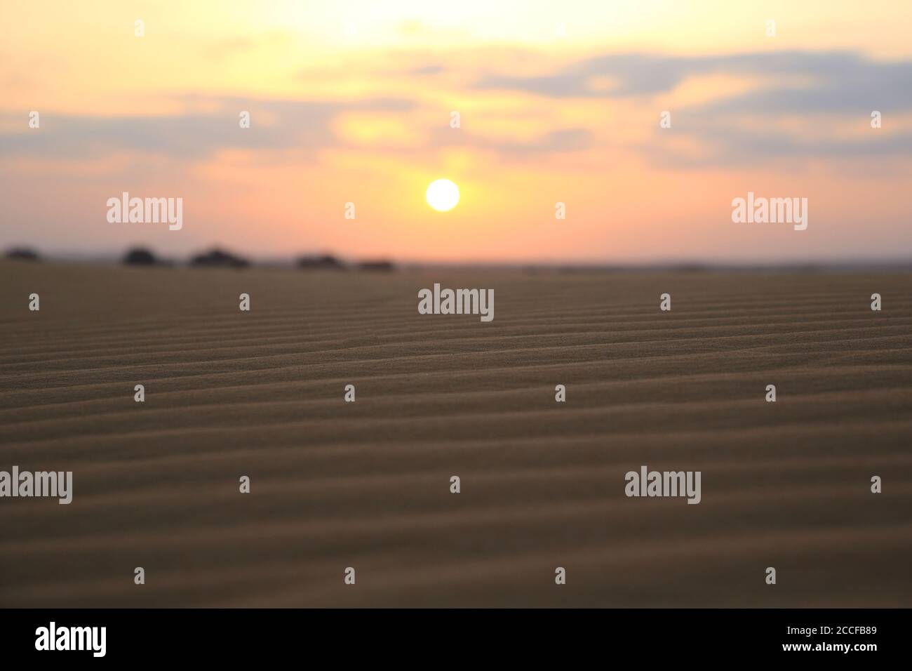 Sunrise in the desert at Abu Dhabi, UAE Stock Photo - Alamy
