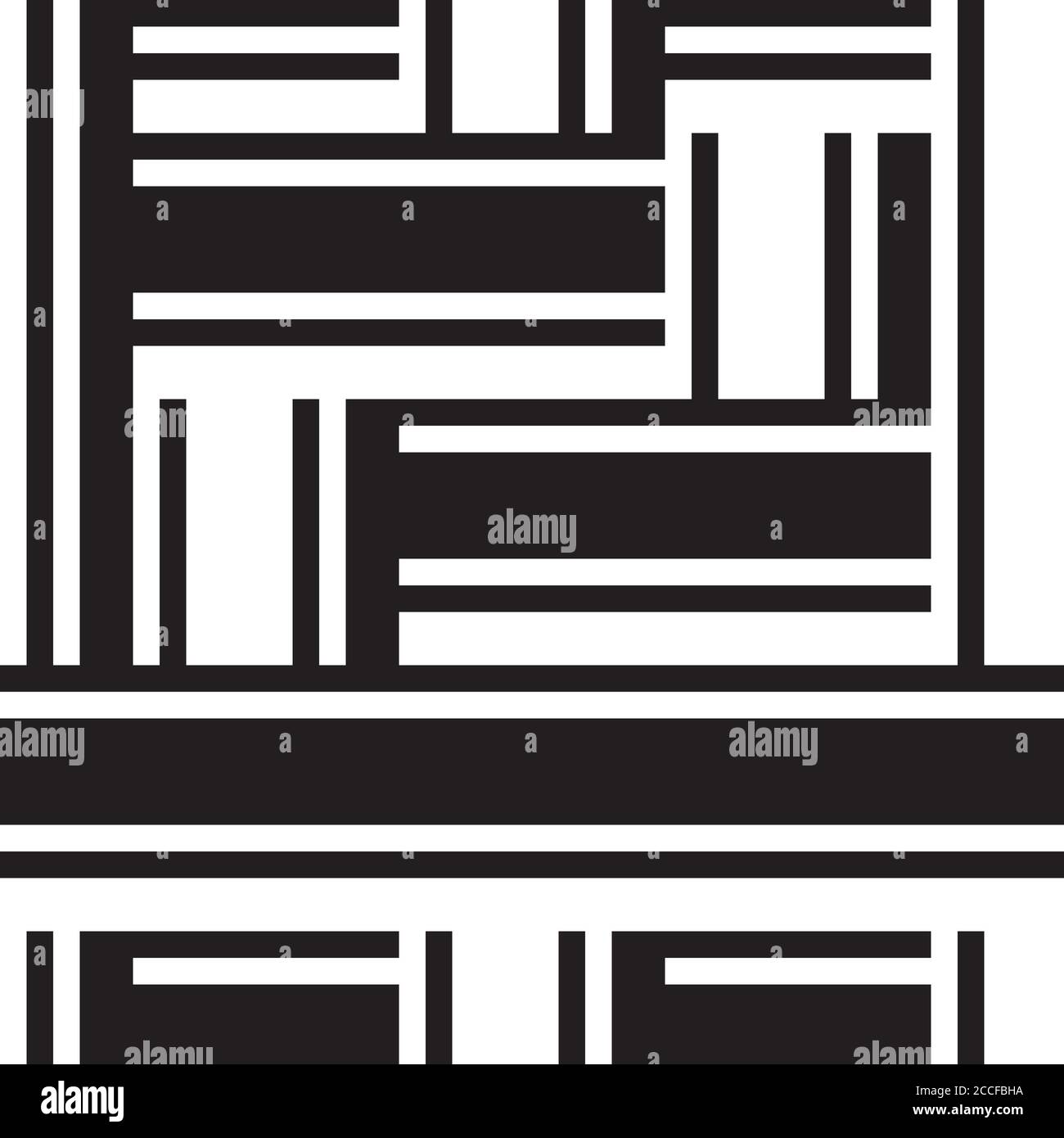 Seamless pattern with horizontal and vertical black bands Stock Vector ...