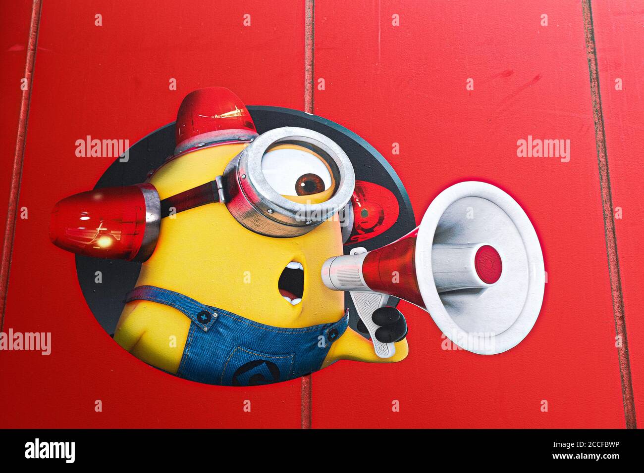 Photo of MINION PARK information sign in Universal Studios JAPAN ...