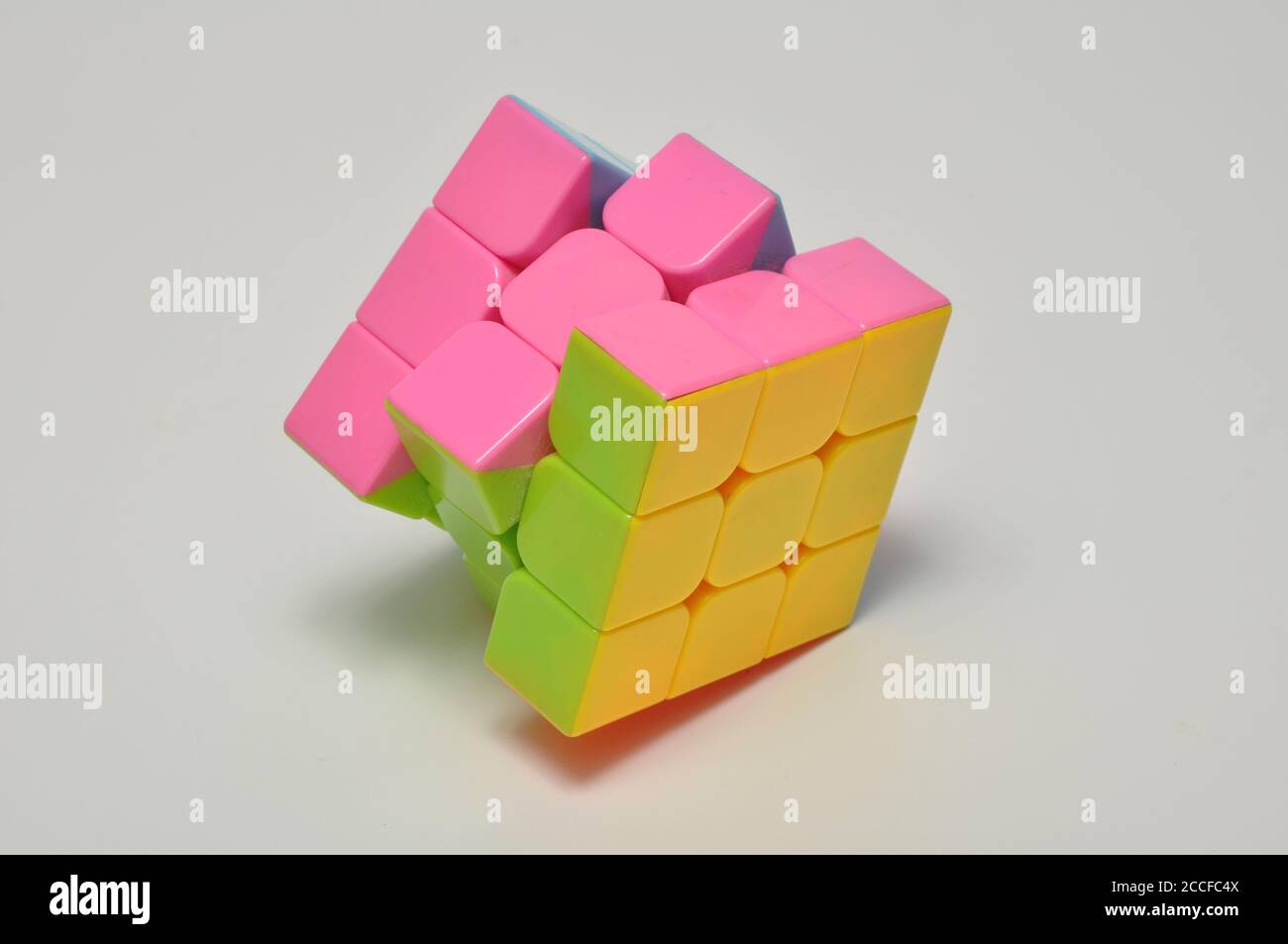 Jakarta, Indonesia - February 16, 2019: Rubik's cube on white ...