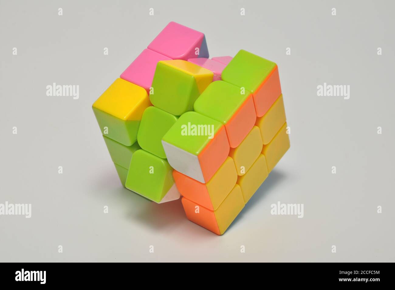 Rubiks Cube Game Stock Photo Image White Background Stock Photo - Alamy